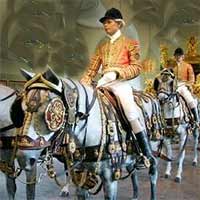 A postillion: the rider of a leading pair of horses